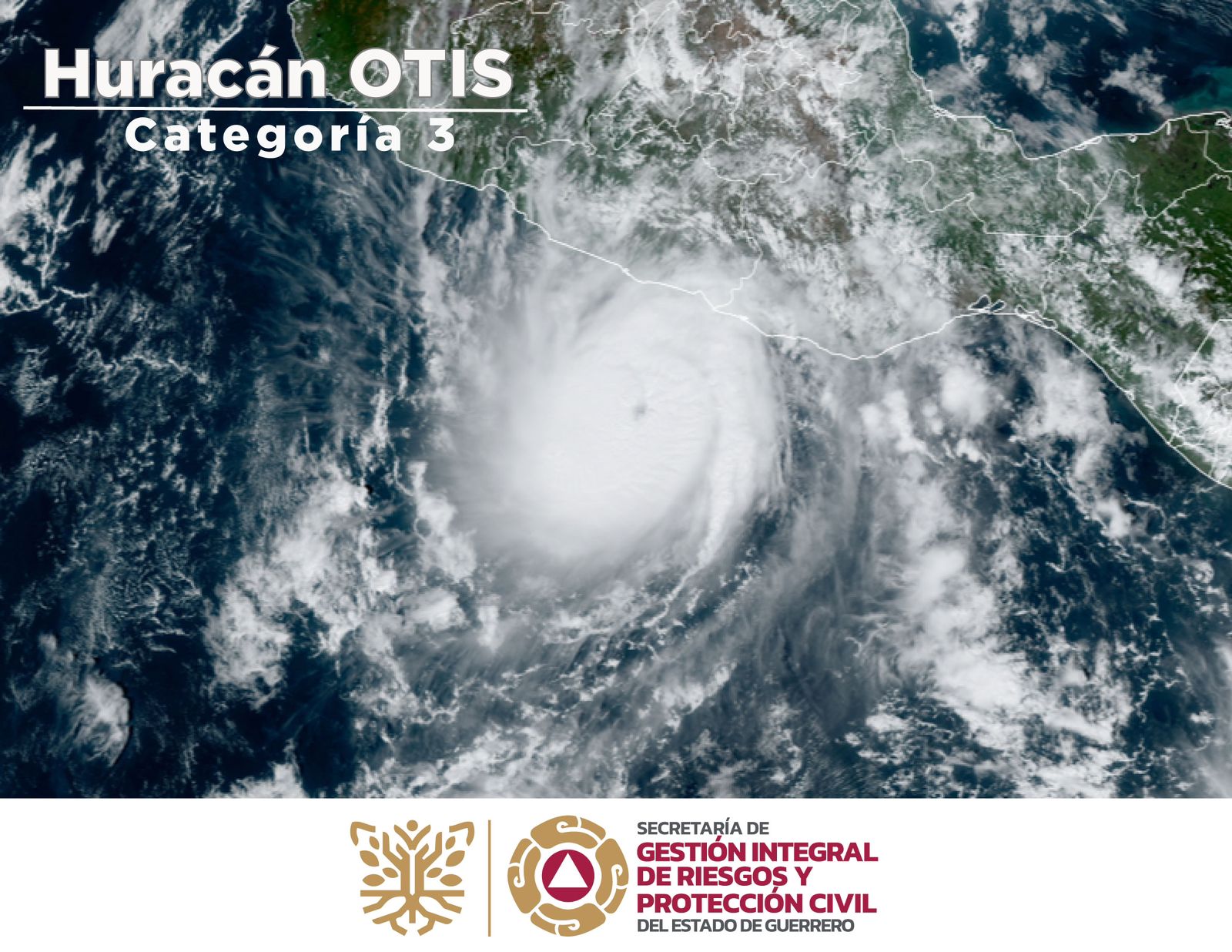 Huracán “Otis” alcanzó la categoría tres frente a las costas de ...